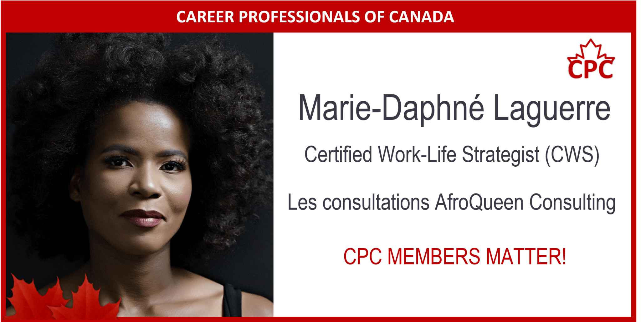 CPC Member of the Week: Marie-Daphné Laguerre - Career Professionals of ...